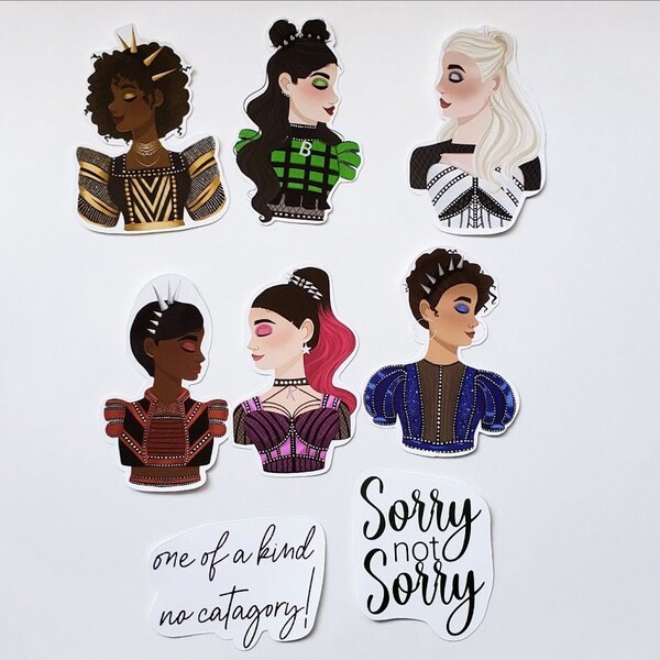 Six the Musical Stickers - Etsy