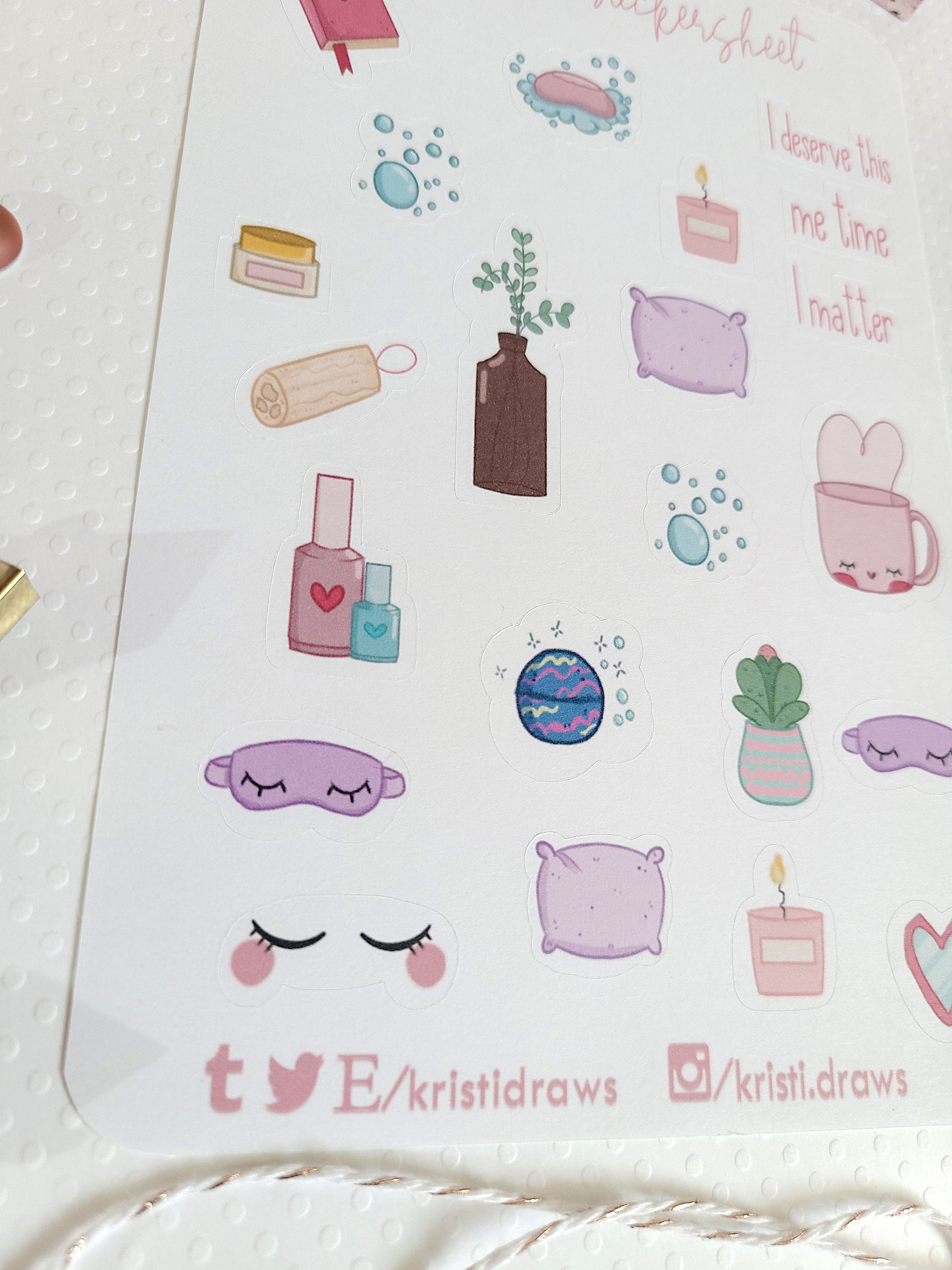 Self Care Stickers Beauty Stickers Planner Stickers - Etsy Denmark