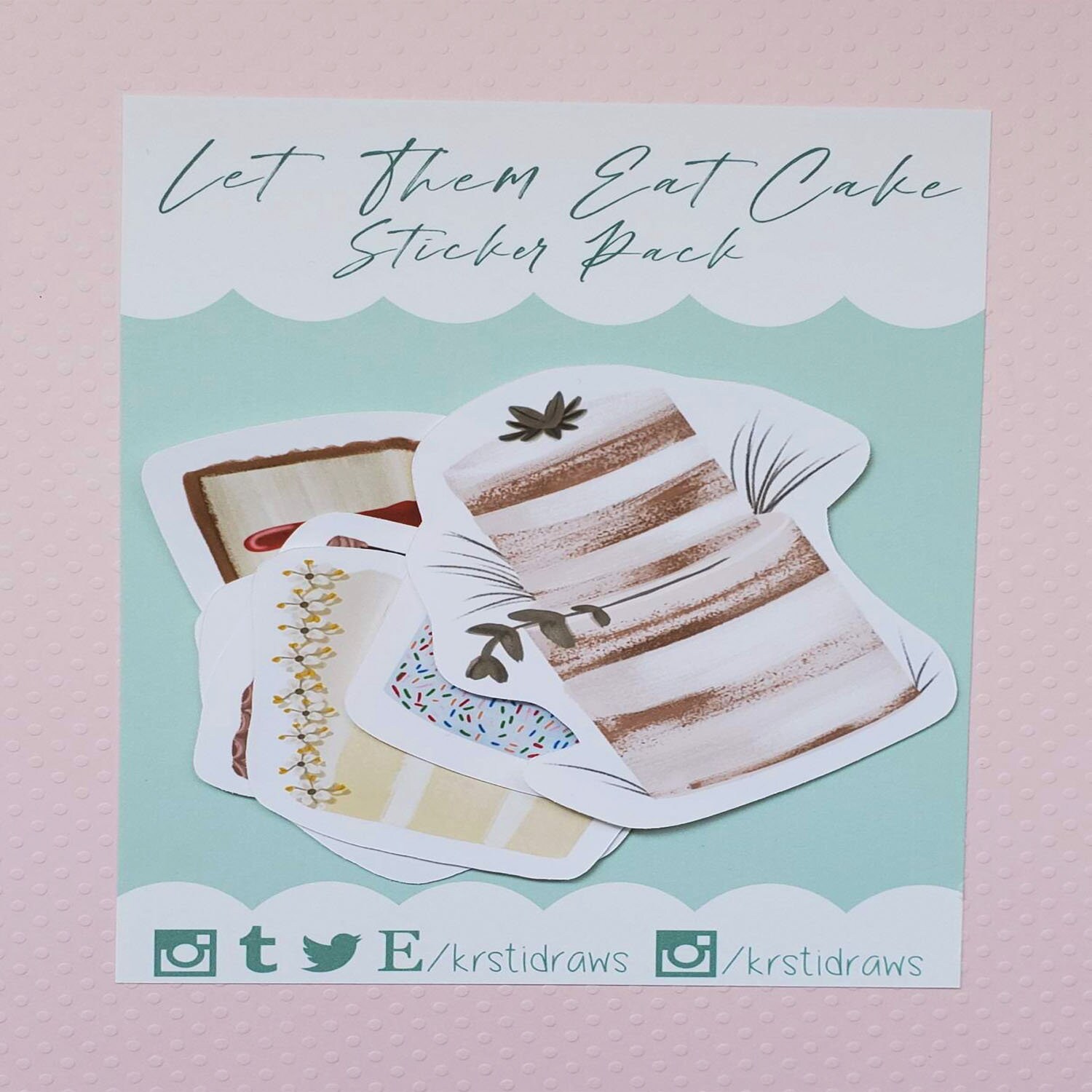 Let Them Eat Cake Cute Sticker Pack dessert Sticker Pack - Etsy
