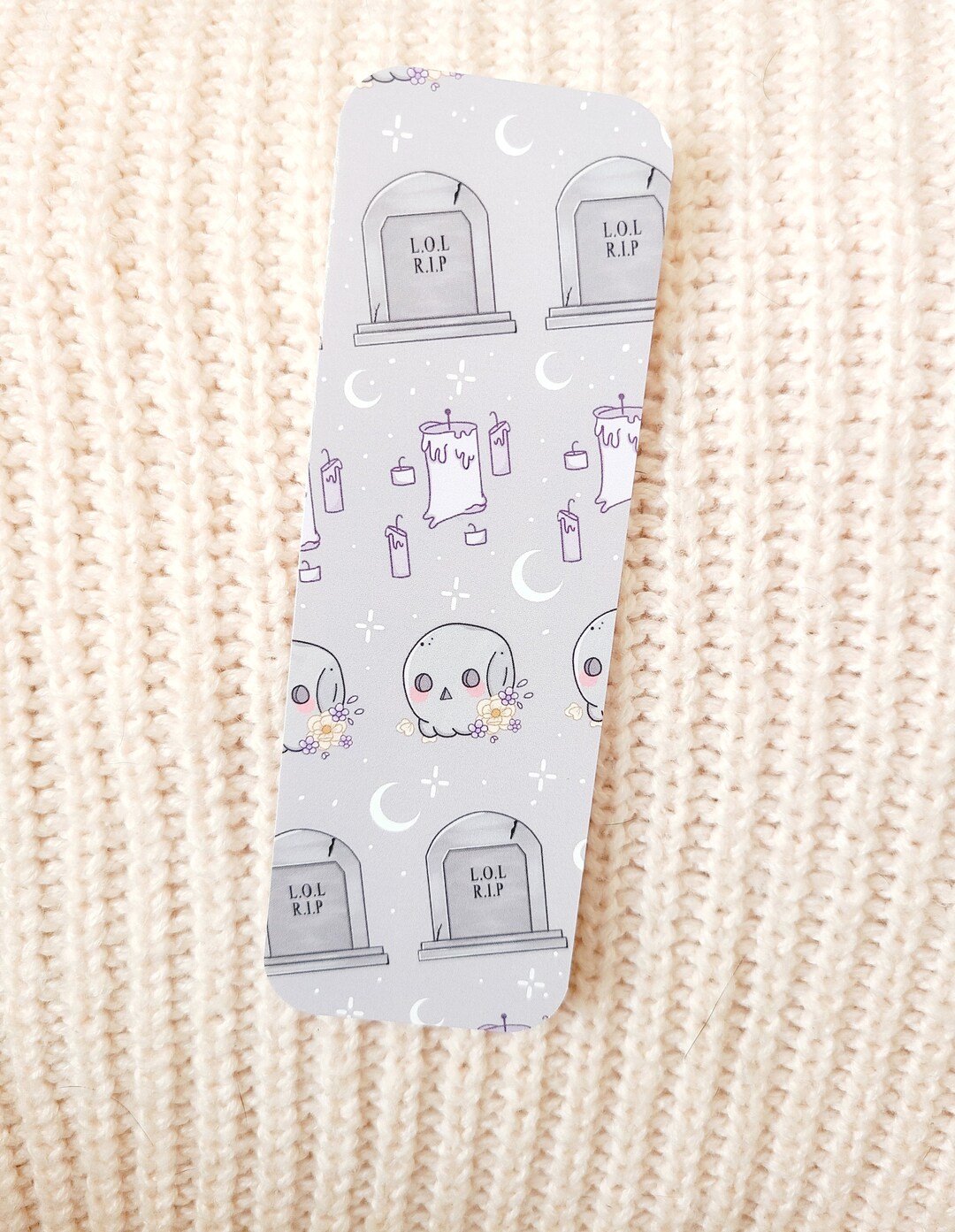 Kawaii Skull Bookmark | Kawaii Stationary | Kawaii Bookmark | Cute ...