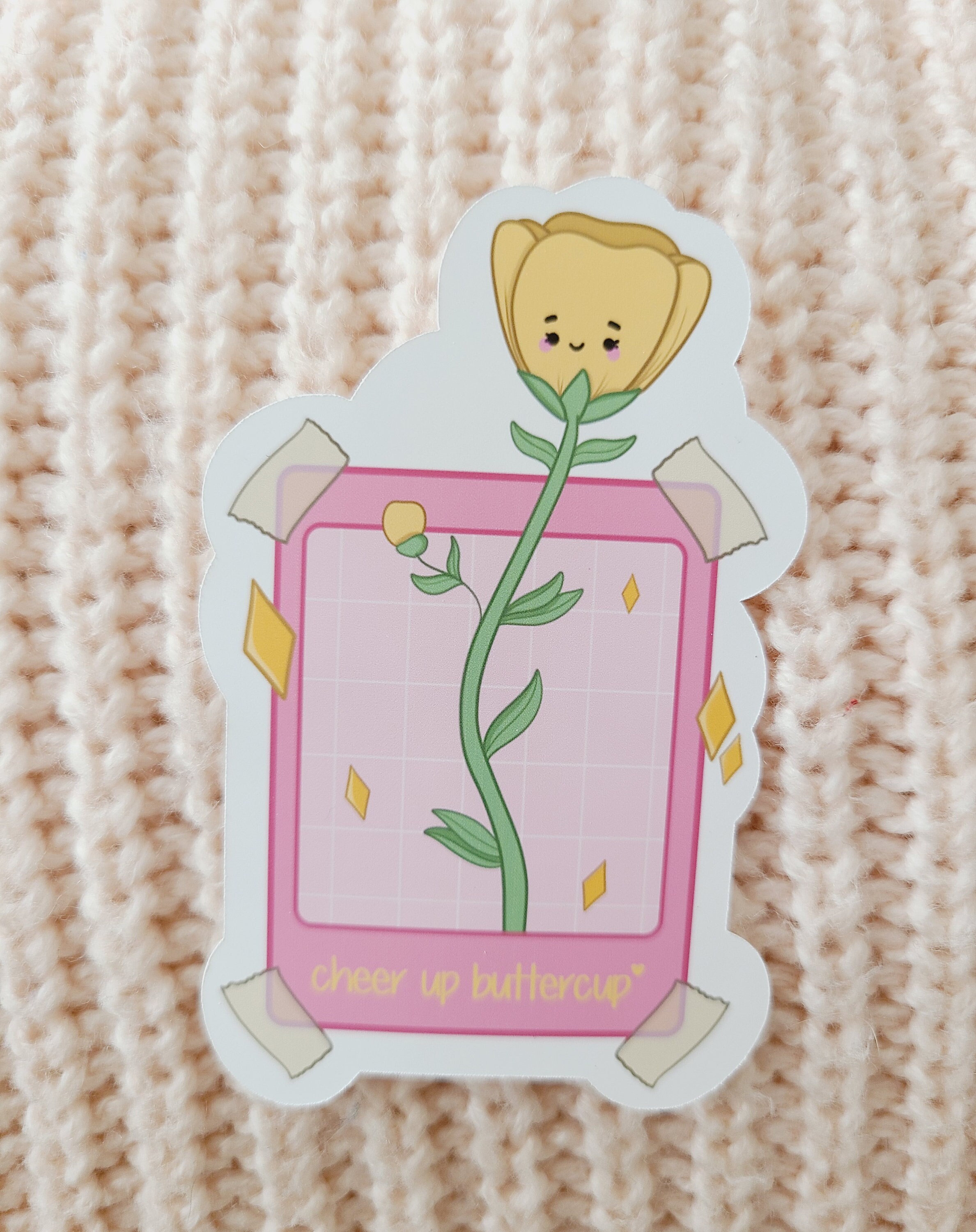 Kawaii Buttercup Die Cut Sticker Cheer up Buttercup Kawaii - Etsy UK