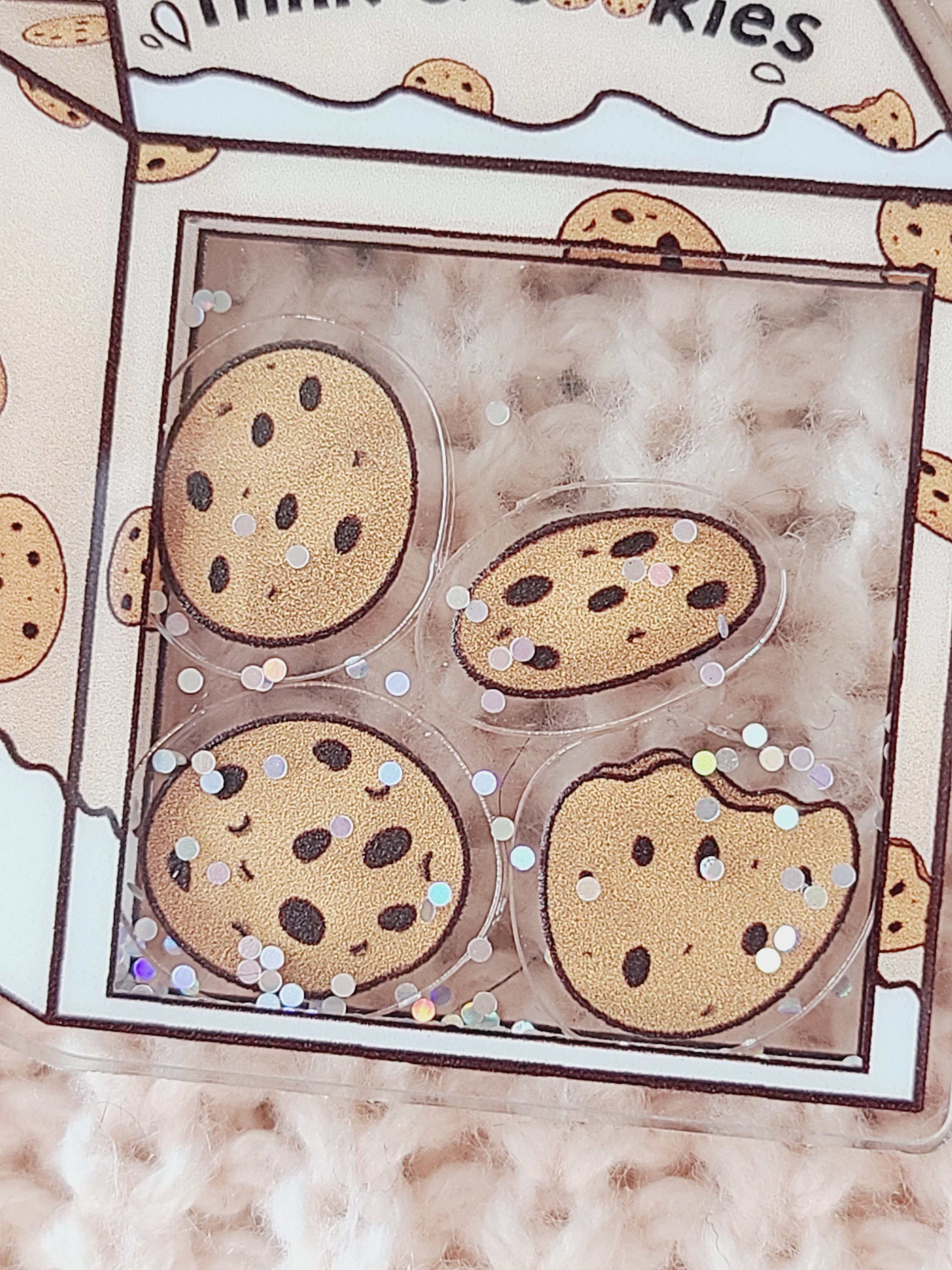 Cookies and Milk Shaker Keychain Kawaii Shaker Charm | Etsy