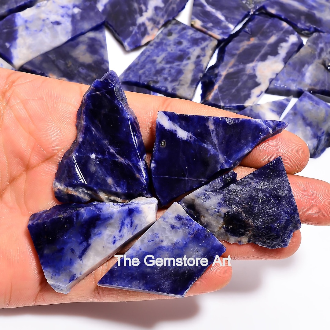 Natural Sodalite Rough Slice Raw Sodalite Rough Raw Sodalite - Etsy