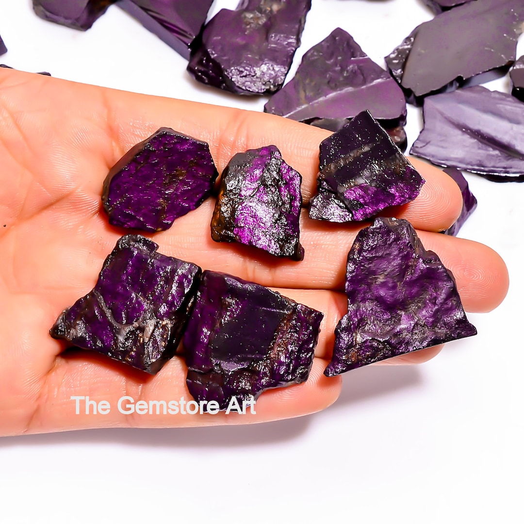 Natural Purpurite Rough Slice Raw Purple Purpurite Rough - Etsy