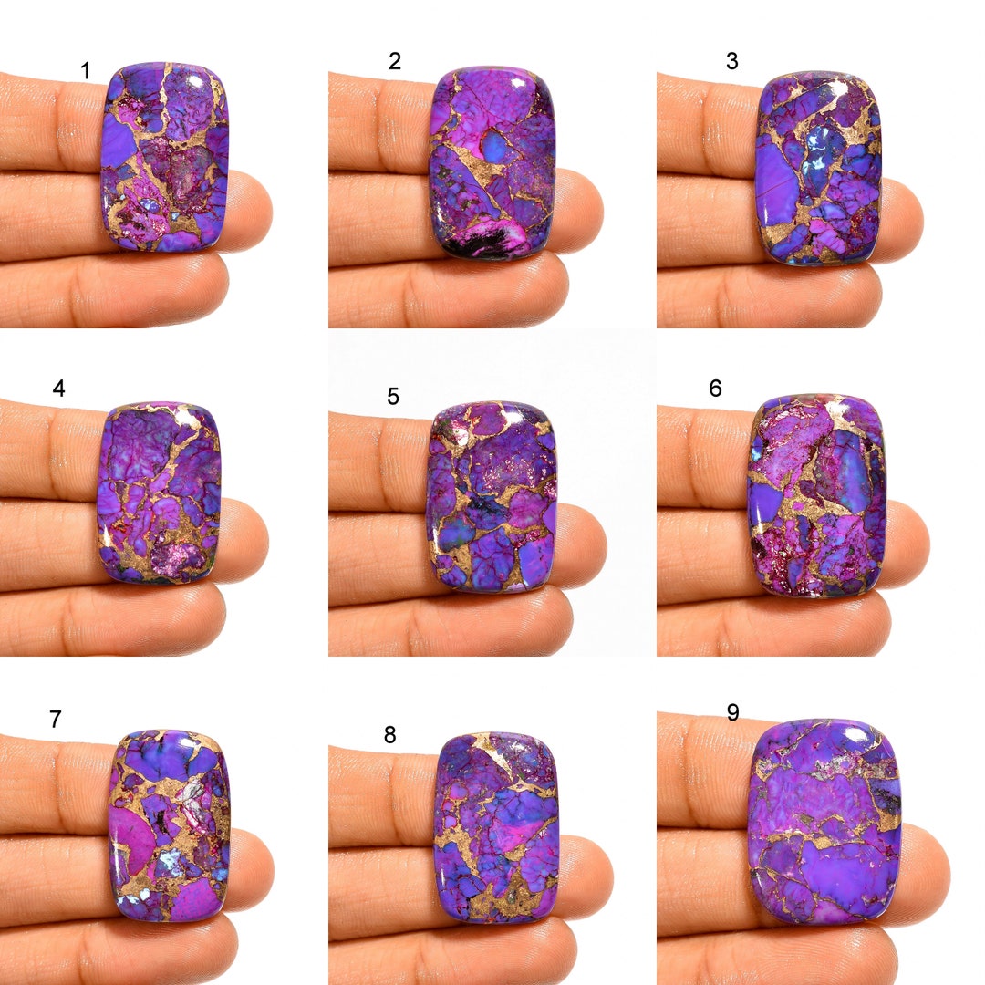 Radiant Purple Copper Turquoise Cabochon Loose Gemstone - Etsy