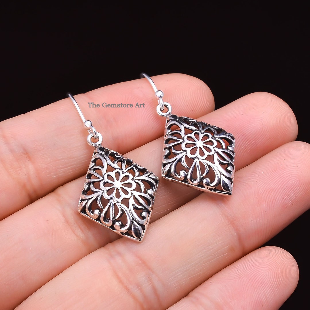 925 Sterling Silver Designer Handmade Vintage Style Silver - Etsy