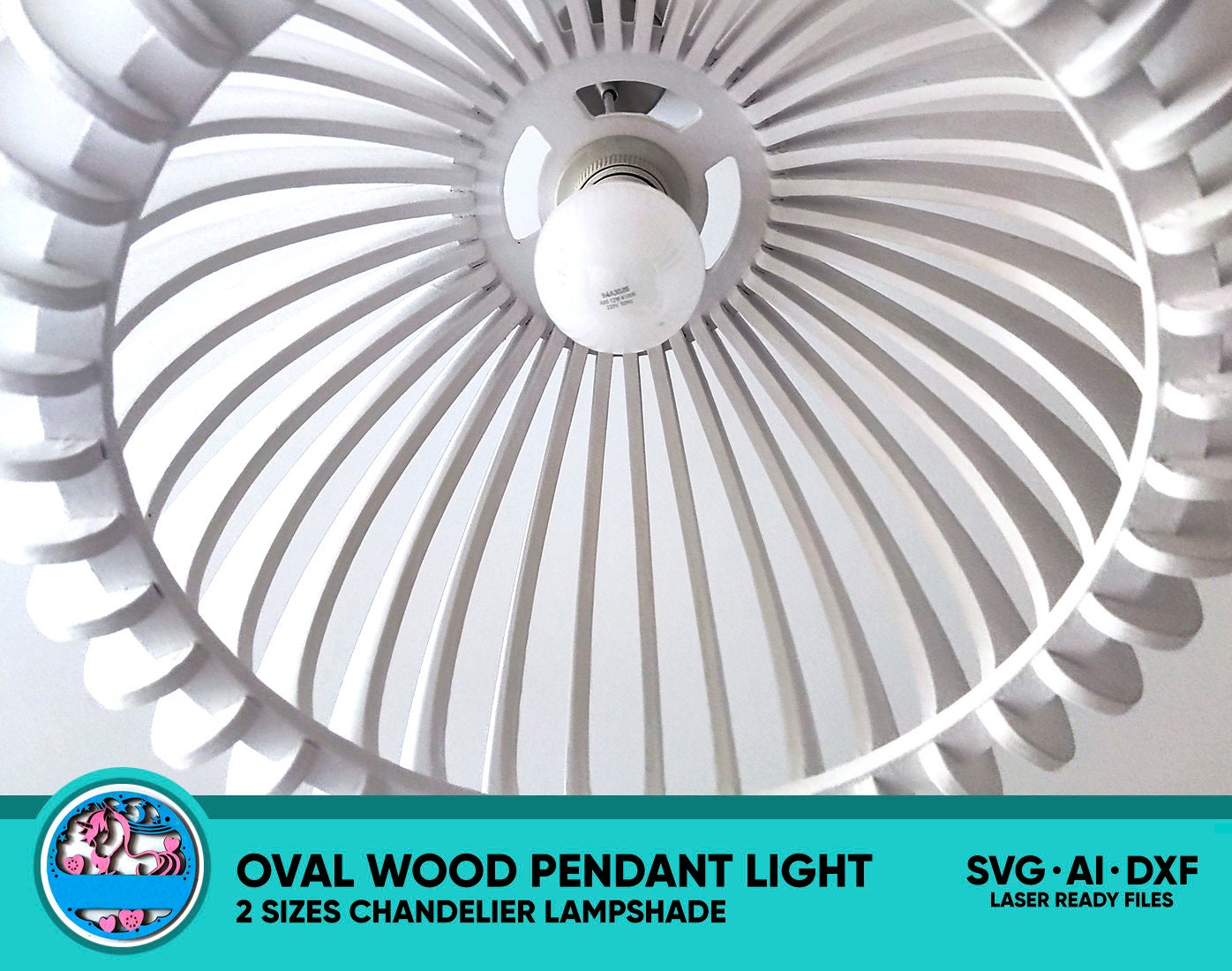 Round Oval Wood Pendant Light, Wood Chandelier, Modern Wood Chandelier ...