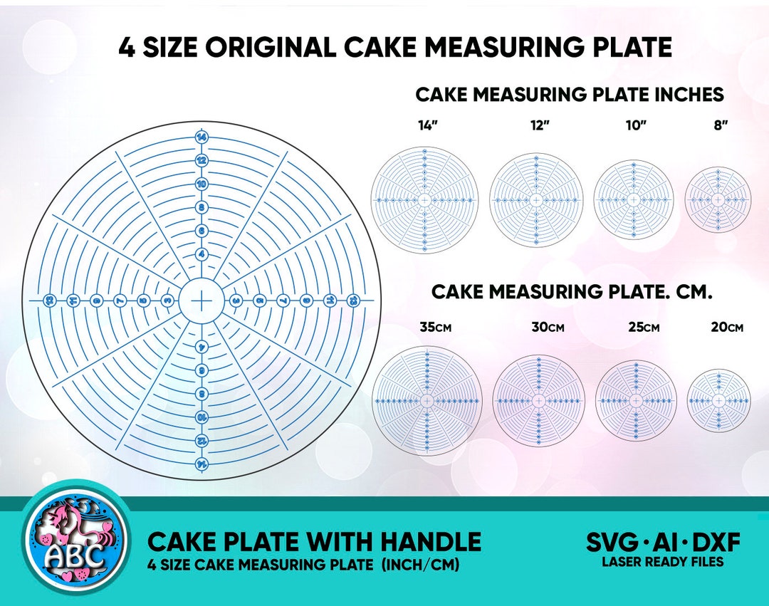 Cake Plate With Handle, Cake Stand, Cake Measuring Tool, Cake ...