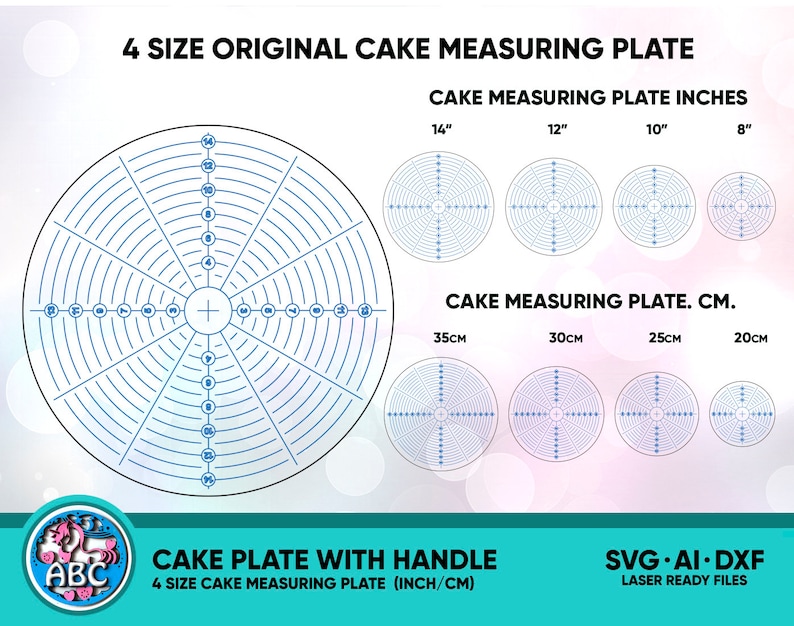 Cake Plate With Handle, Cake Stand, Cake Measuring Tool, Cake ...