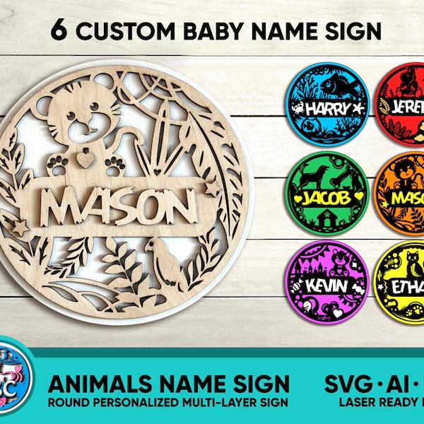Baby Name Sign Svg - Etsy