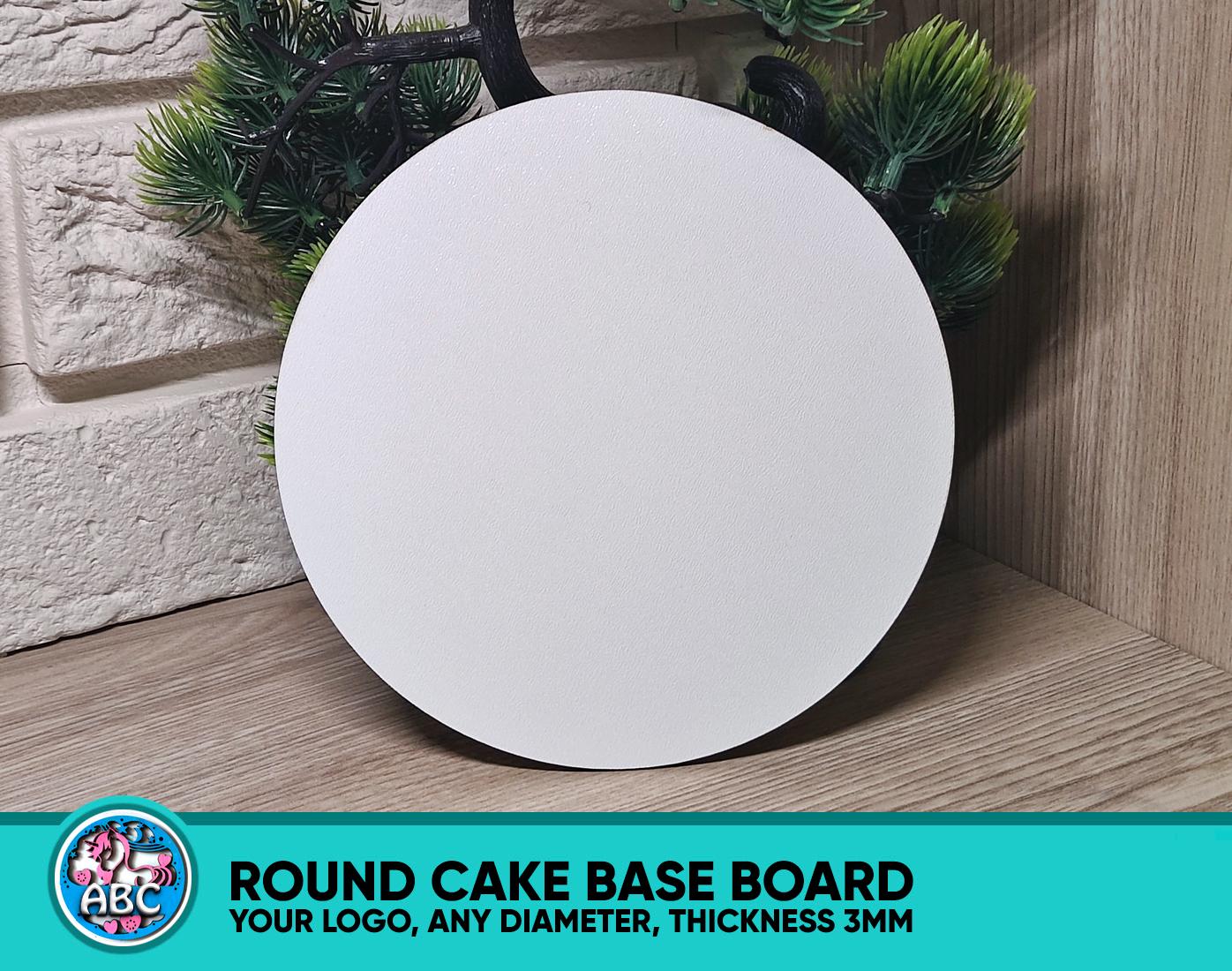 Custom Cake Board - Set 10 Pcs, Logo Cake Base, 3mm Wooden Base for ...
