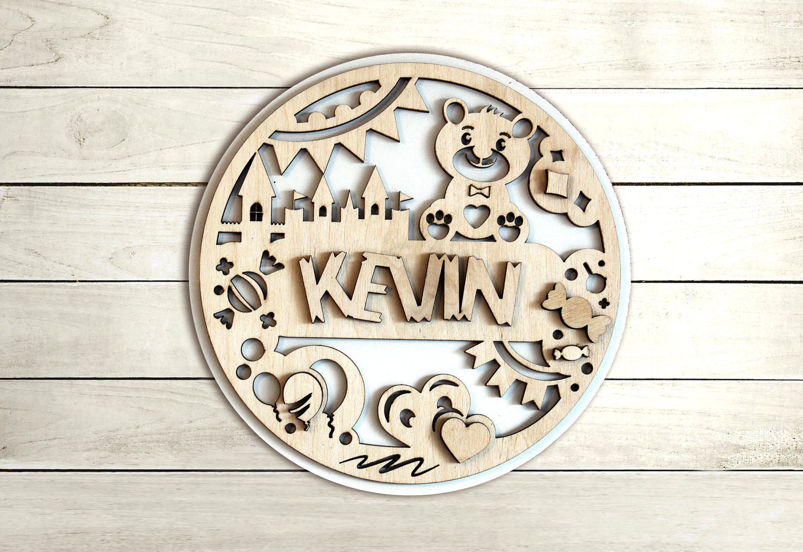 Custom Baby Name Sign SVG and Animal Nursery Sign SVG, Baby Shower Gift ...