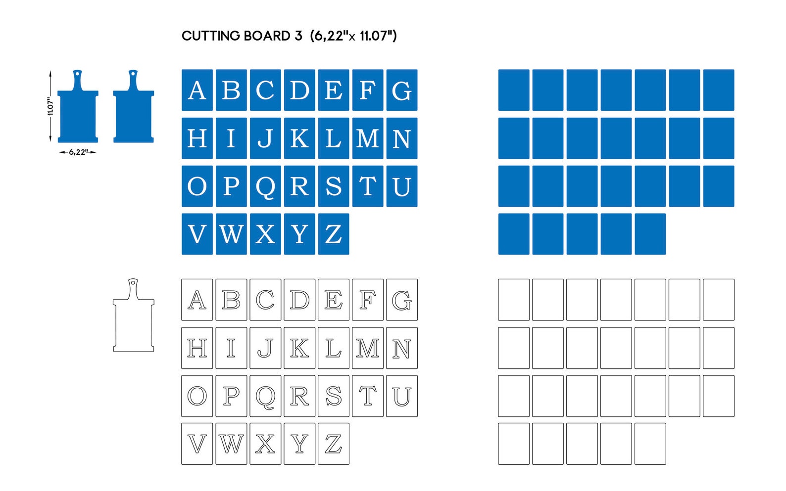 Custom Cutting Board Initial Sign SVG, Initial Monogram Display Cutting ...
