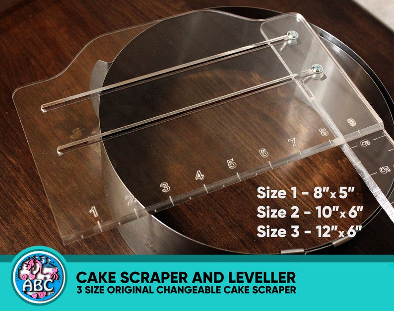 Cake Scraper and Leveller in One for Ganache and Buttercream ...