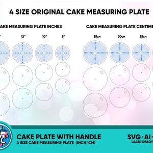 Cake Plate With Handle, Cake Stand, Cake Measuring Tool, Cake ...