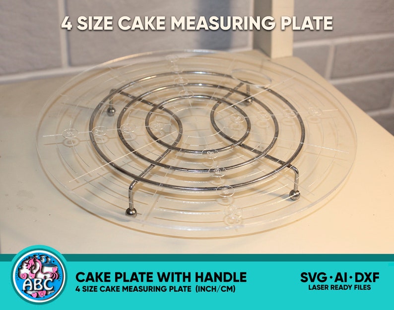 Cake Plate With Handle, Cake Stand, Cake Measuring Tool, Cake ...