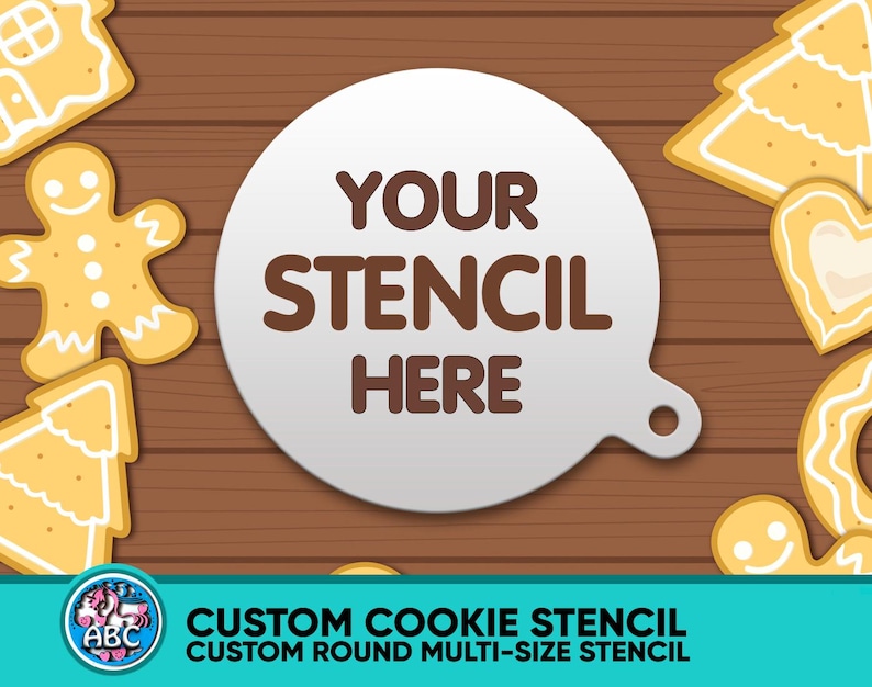 Custom Cookie Stencil, Custom Macaron Stencil, Mini Stencil for Your ...