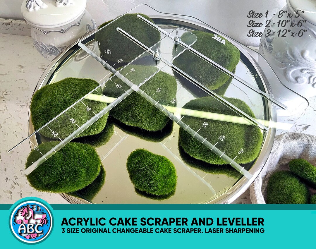 Adjustable Cake Scraper Crispy Baking Corners Cake Comb Acrylic Cake ...