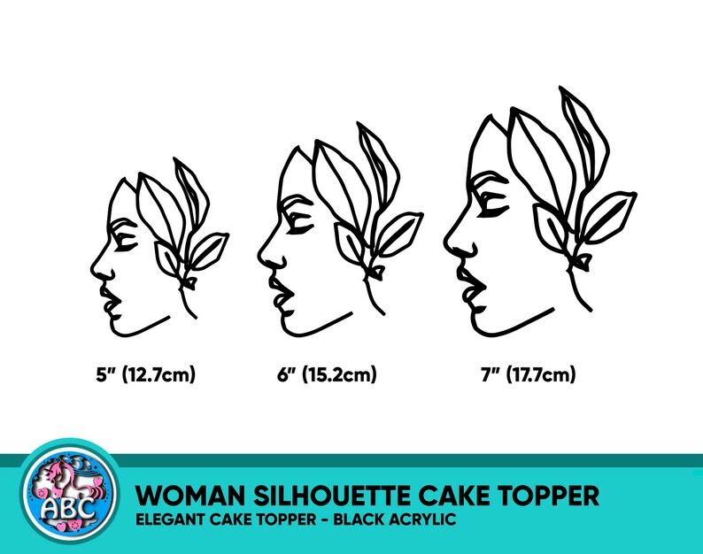 Lady Face Silhouette Cake Topper Birthday Girl Cake Topper - Etsy