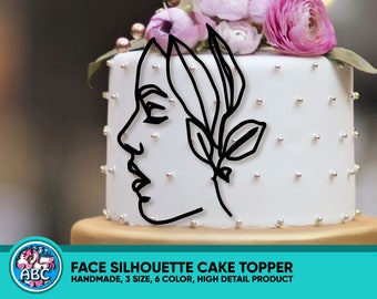 Lady Face Silhouette Cake Topper Acrylic - Etsy