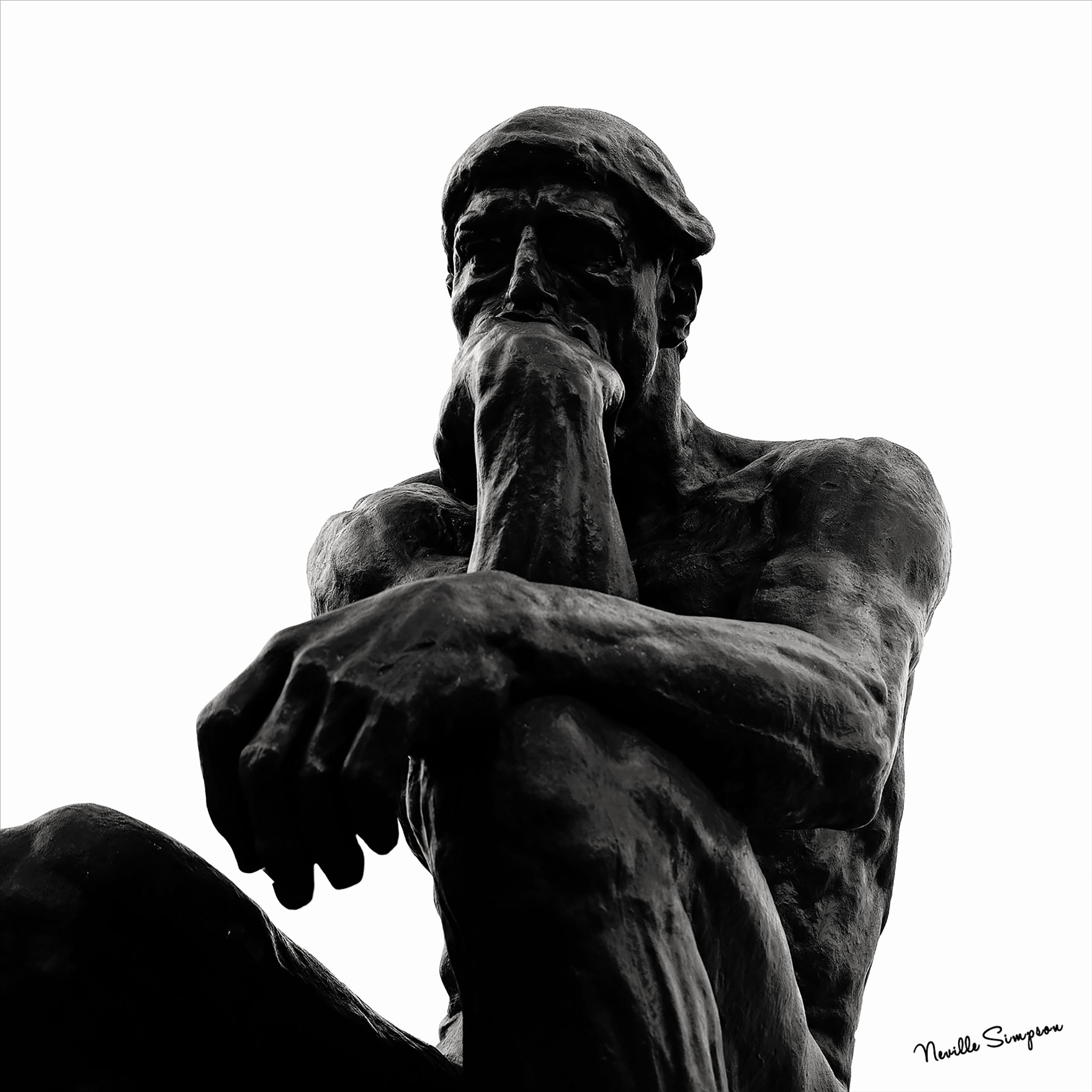 Prints Detroit Sculpture Statue print black and white Photography The ...