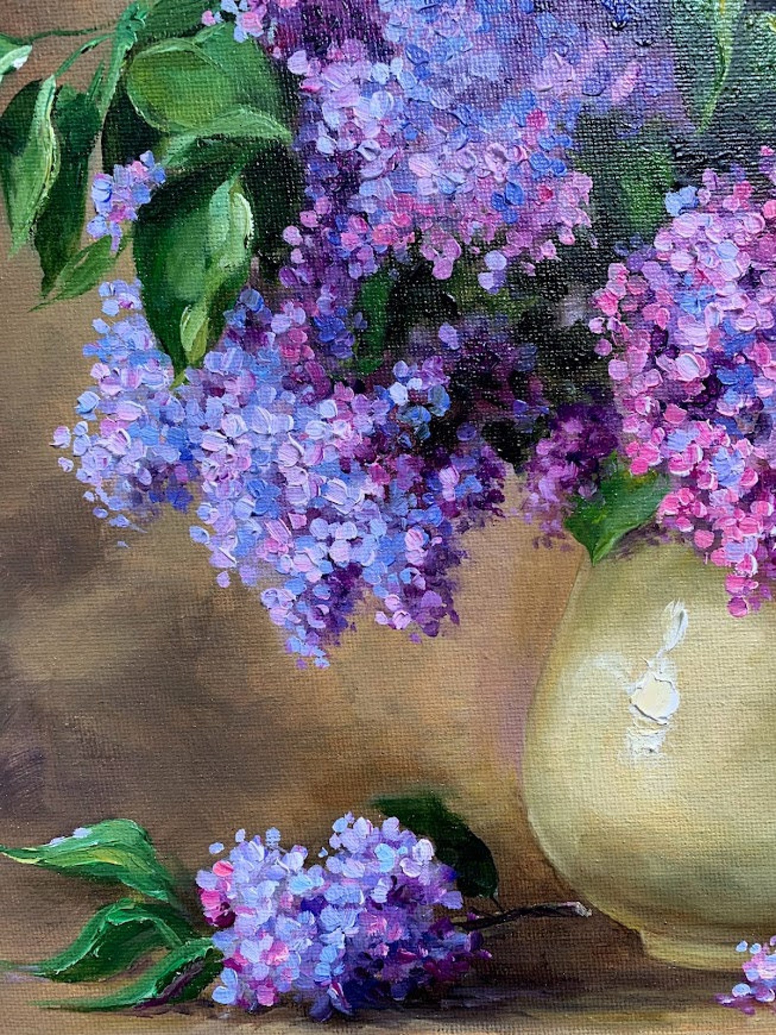 Lilac Oil Painting: Floral Still Life Canvas Art, Purple Lilacs - Etsy