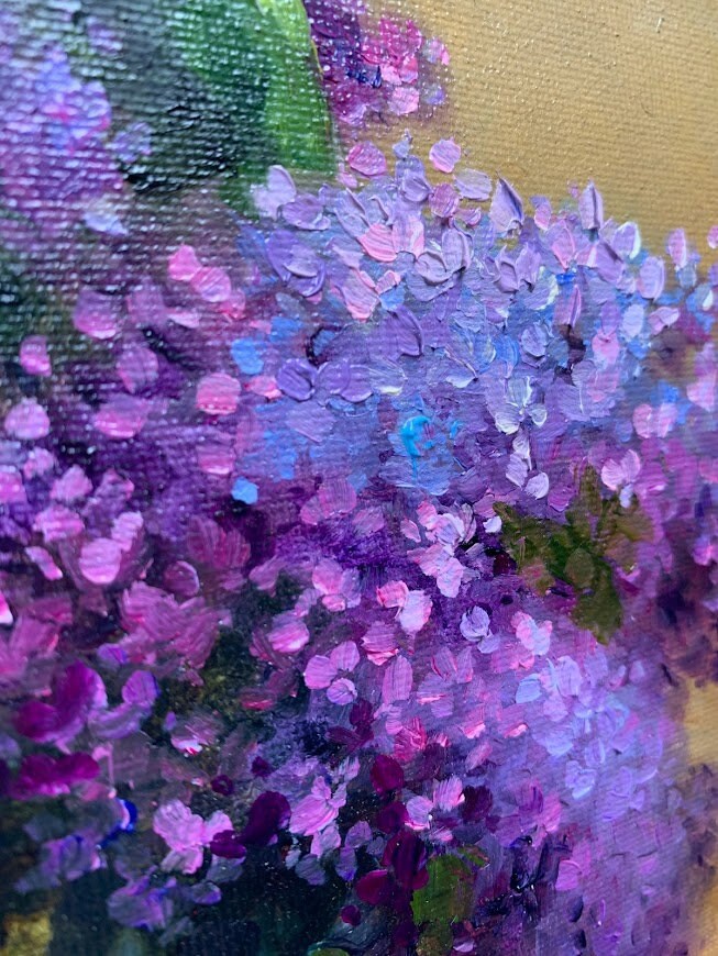 Lilac Oil Painting: Floral Still Life Canvas Art, Purple Lilacs - Etsy