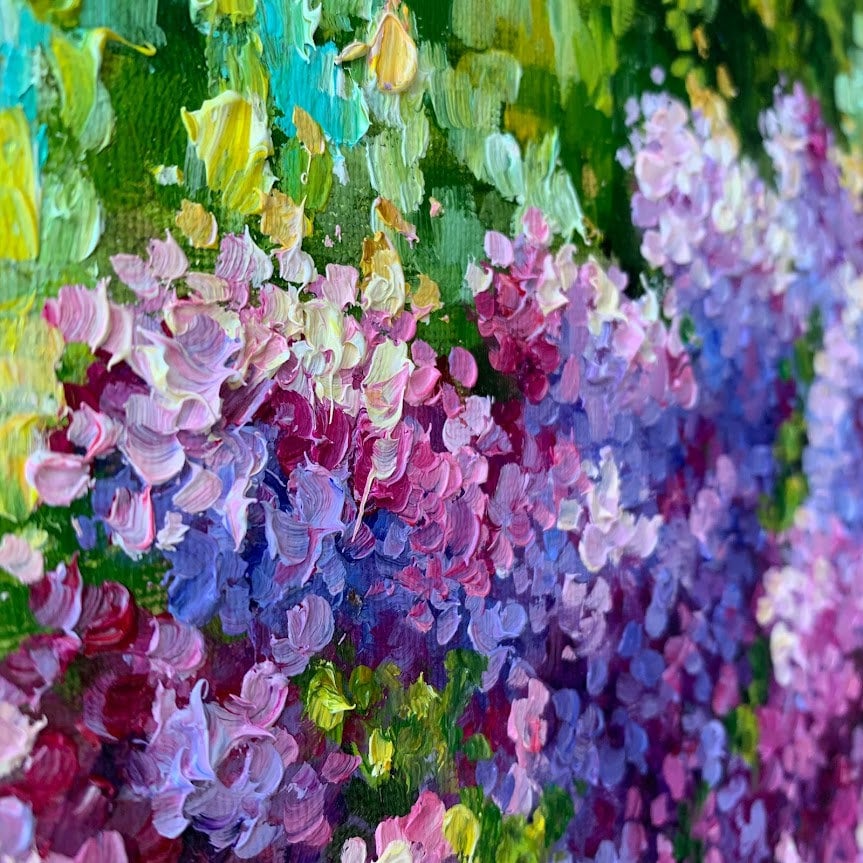 Sunny Lilac, Lilac Spring Lilac Oil Painting Flowers Canvas Art Floral ...