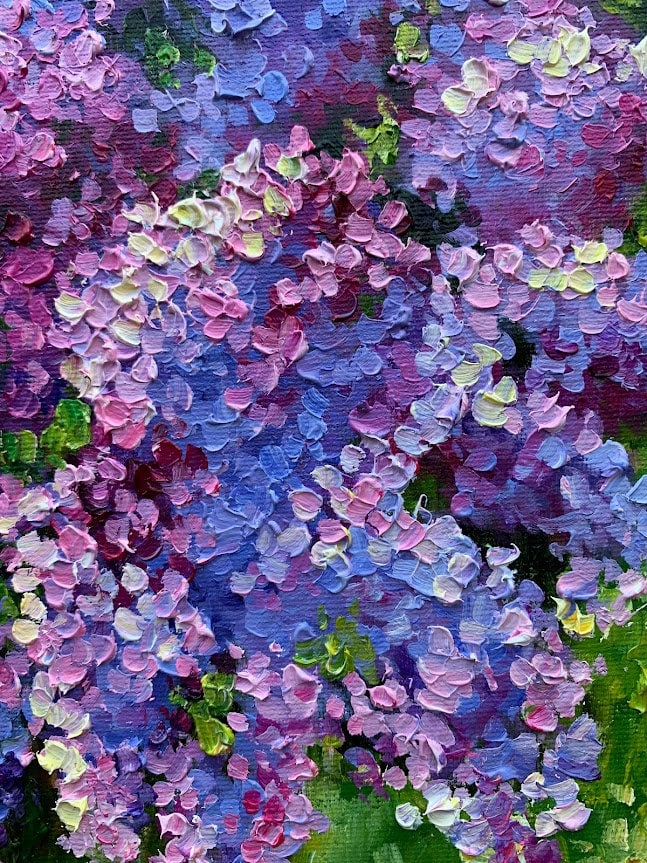Sunny Lilac, Lilac Spring Lilac Oil Painting Flowers Canvas Art Floral ...