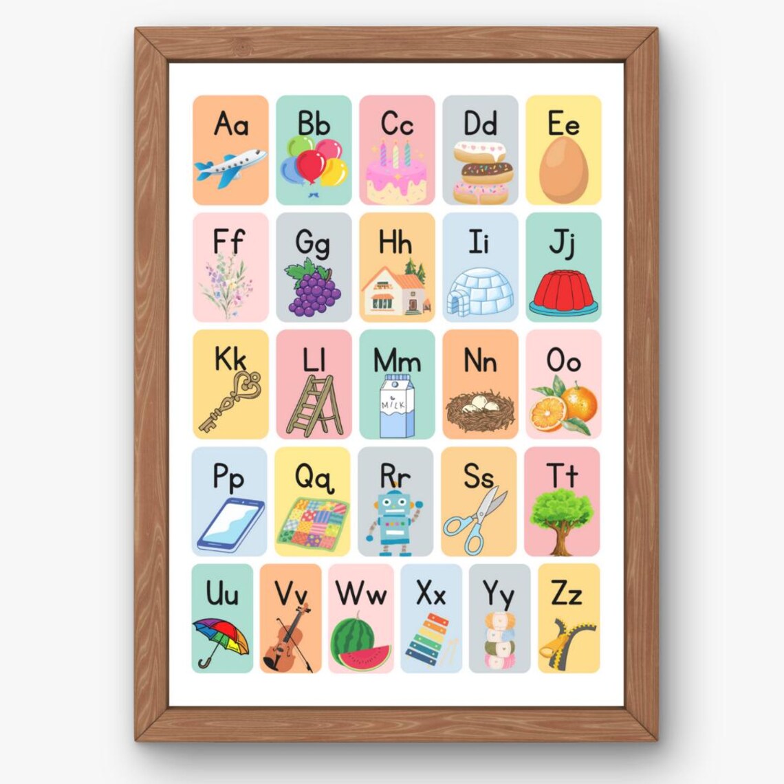 A-Z Alphabet Poster for Kids | Digital Download | Preschool Wall Art ...