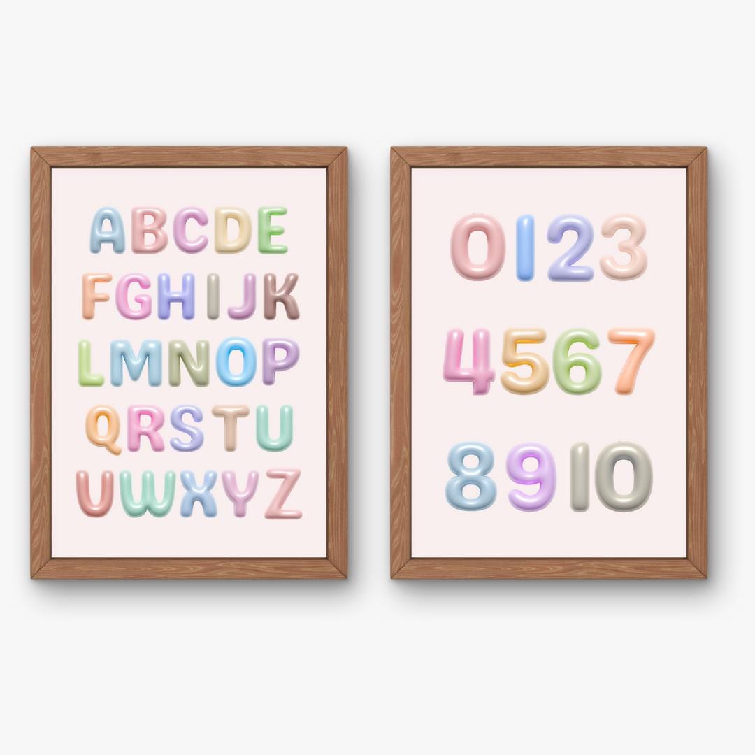 Alphabet Poster for Kids | A-Z Educational Wall Art With Cute ...