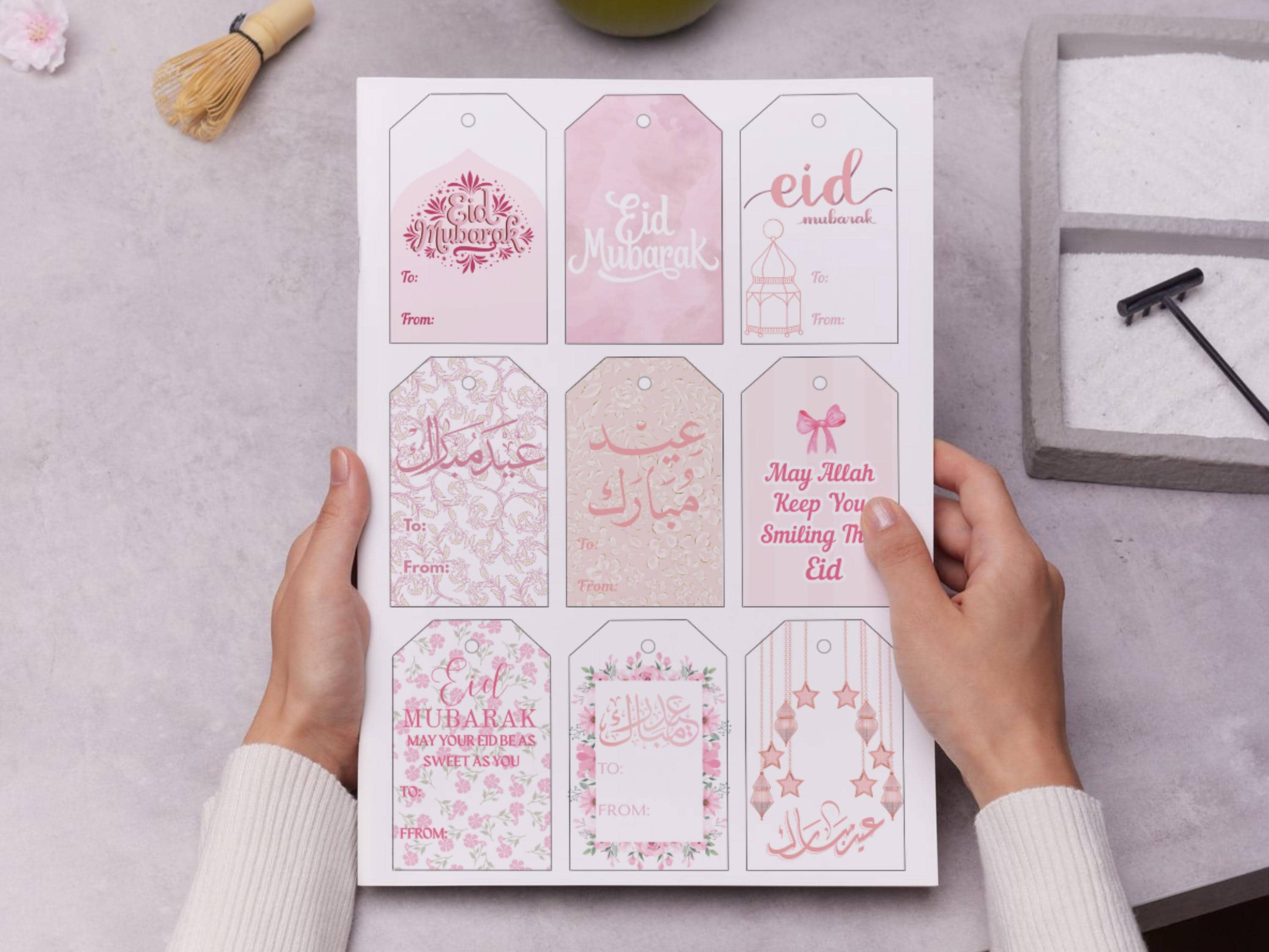 PRINTABLE Eid Gift Tags | Custom Eid Mubarak Favor Tags | Digital Print ...