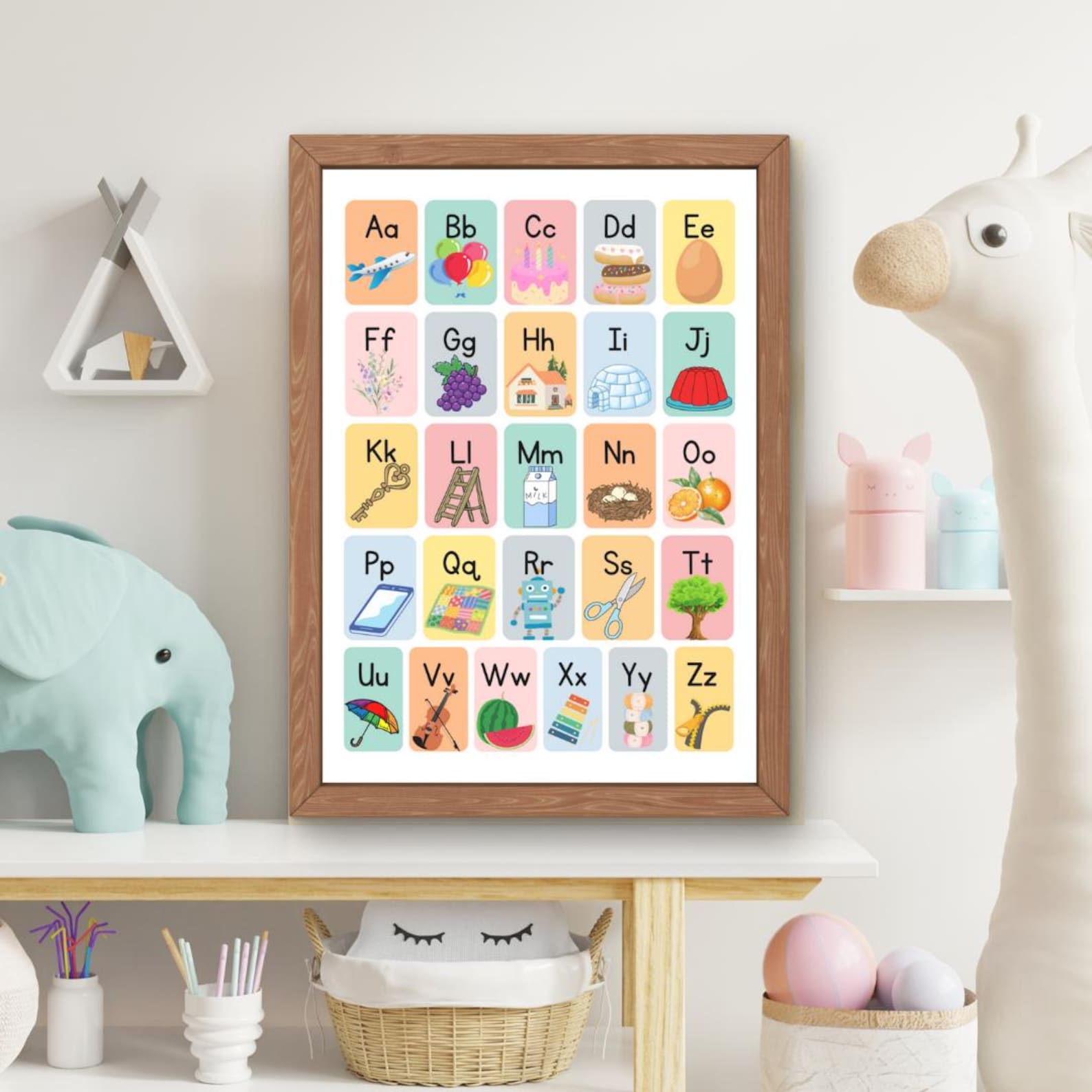 A-Z Alphabet Poster for Kids | Digital Download | Preschool Wall Art ...