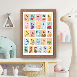 A-Z Alphabet Poster for Kids | Digital Download | Preschool Wall Art ...