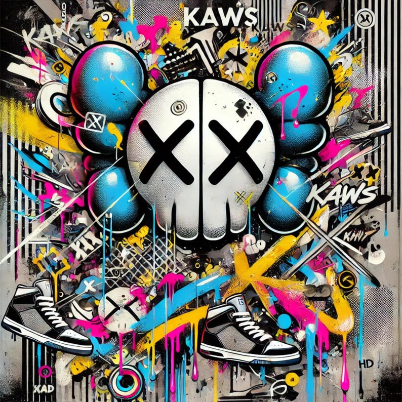 KAWS Graffiti Hypebeast Poster Set of 6,printable Kaws, Kaws and Nike ...