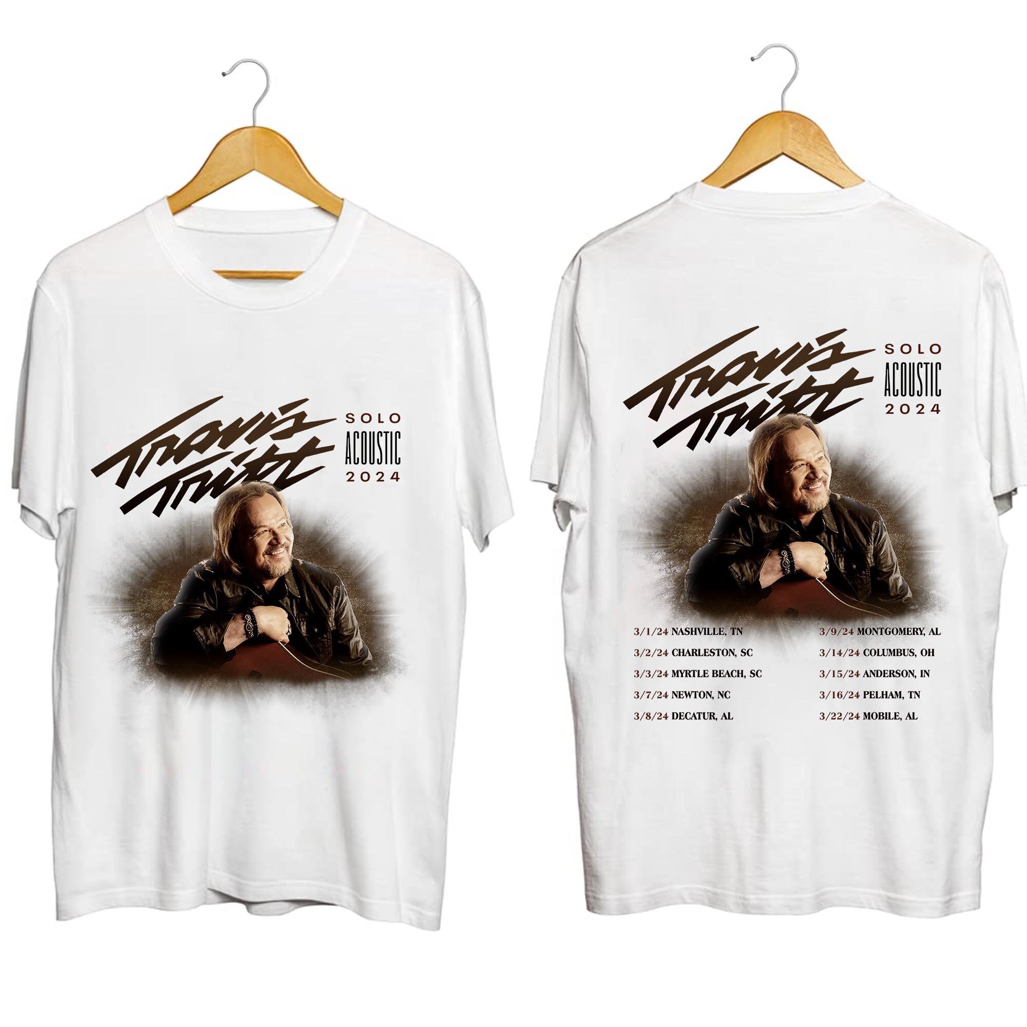 Travis Tritt Solo Acoustic Tour 2024 Shirt, Travis Tritt Fan Shirt sold ...