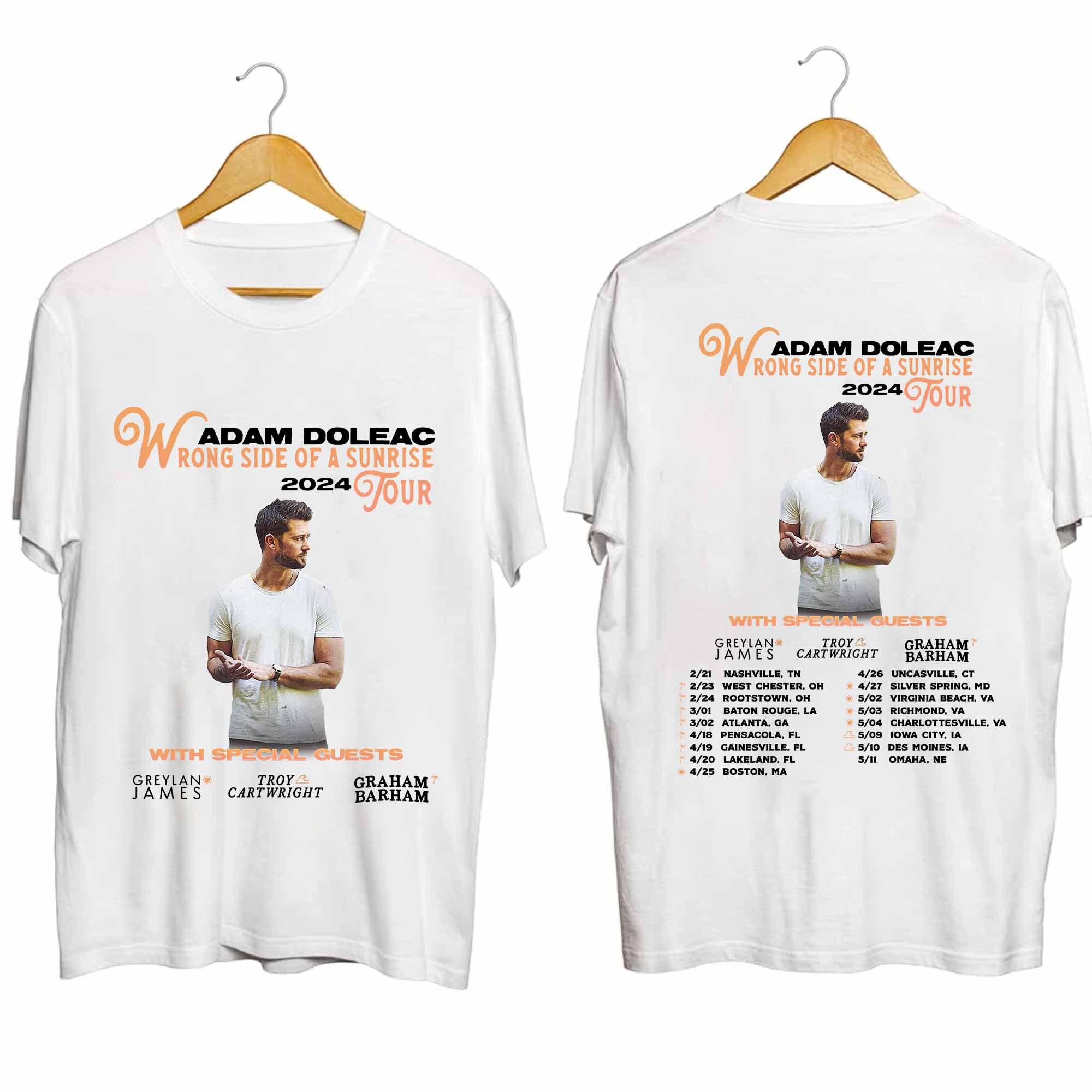 Adam Doleac The Wrong Side of a Sunrise Tour 2024 Shirt sold by Broke ...