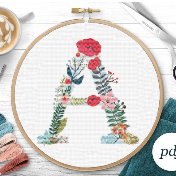 Letter Cross Stitch Pattern - Etsy