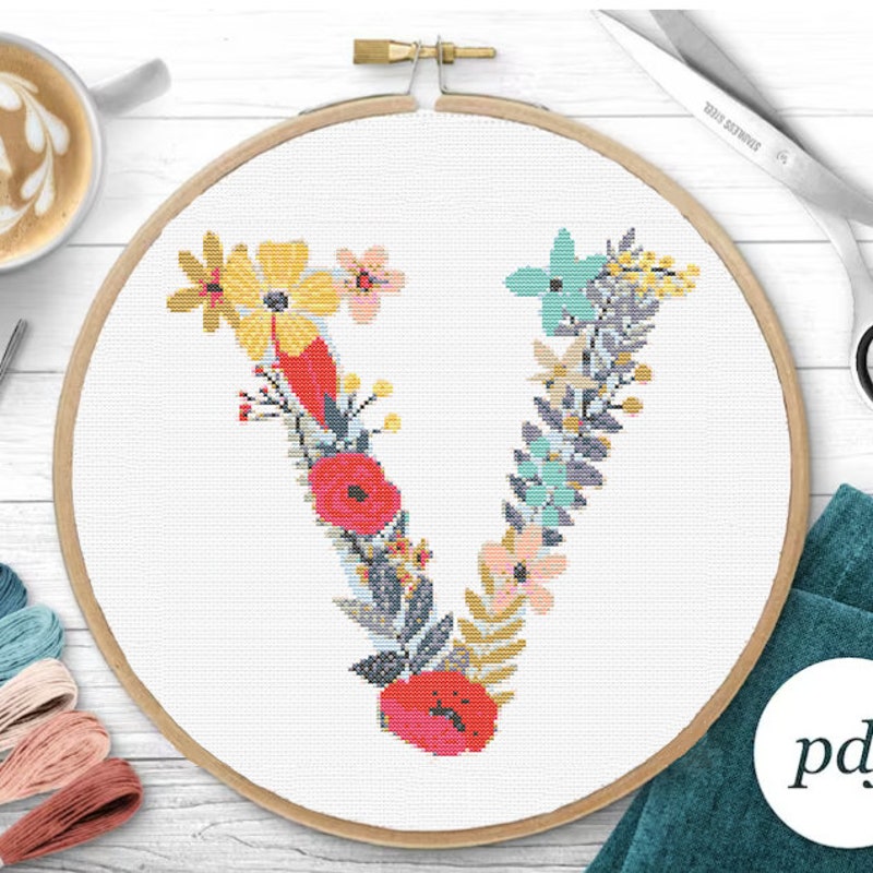 Monogram Letter V - Etsy