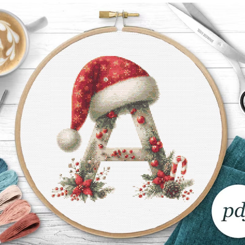 Cross Stitch Initial - Etsy