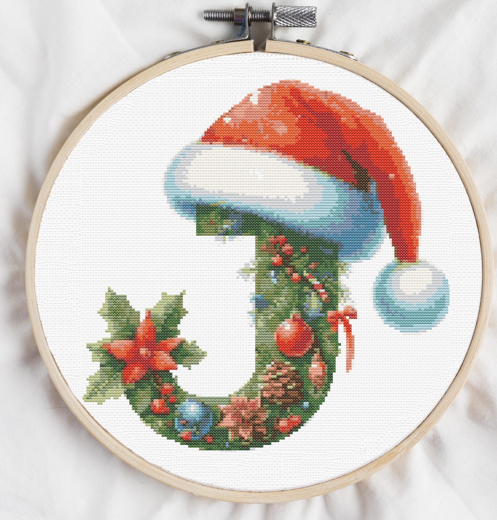 Christmas Alphabet Cross Stitch Pattern Set: Holiday Monogram (PDF ...