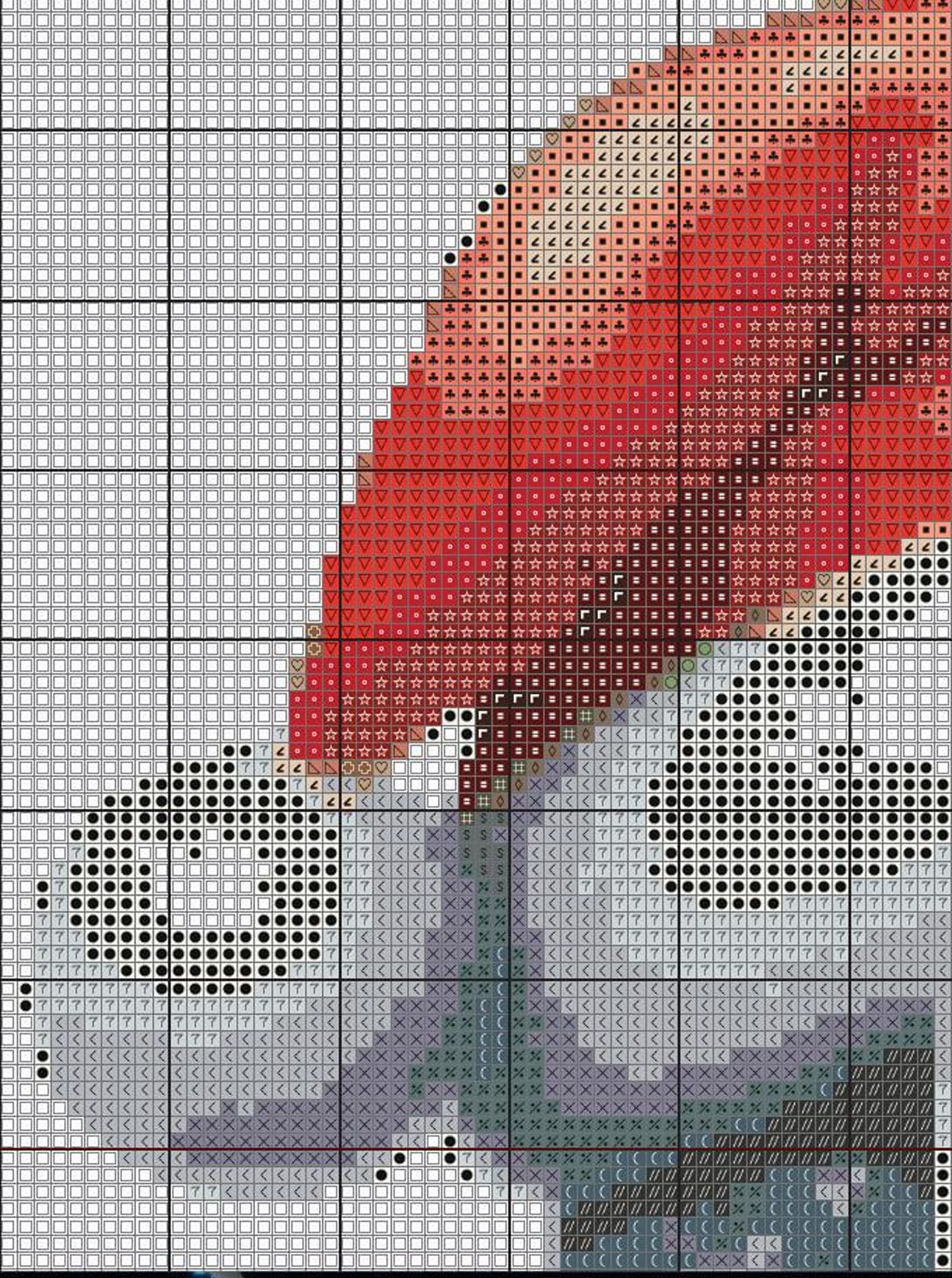 Cross Stitch Pattern Christmas Alphabet Embroidery Letter D Counted ...
