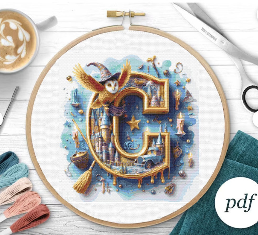 Cross Stitch Pattern Letter C Embroidery Design Letters Alphabet ...