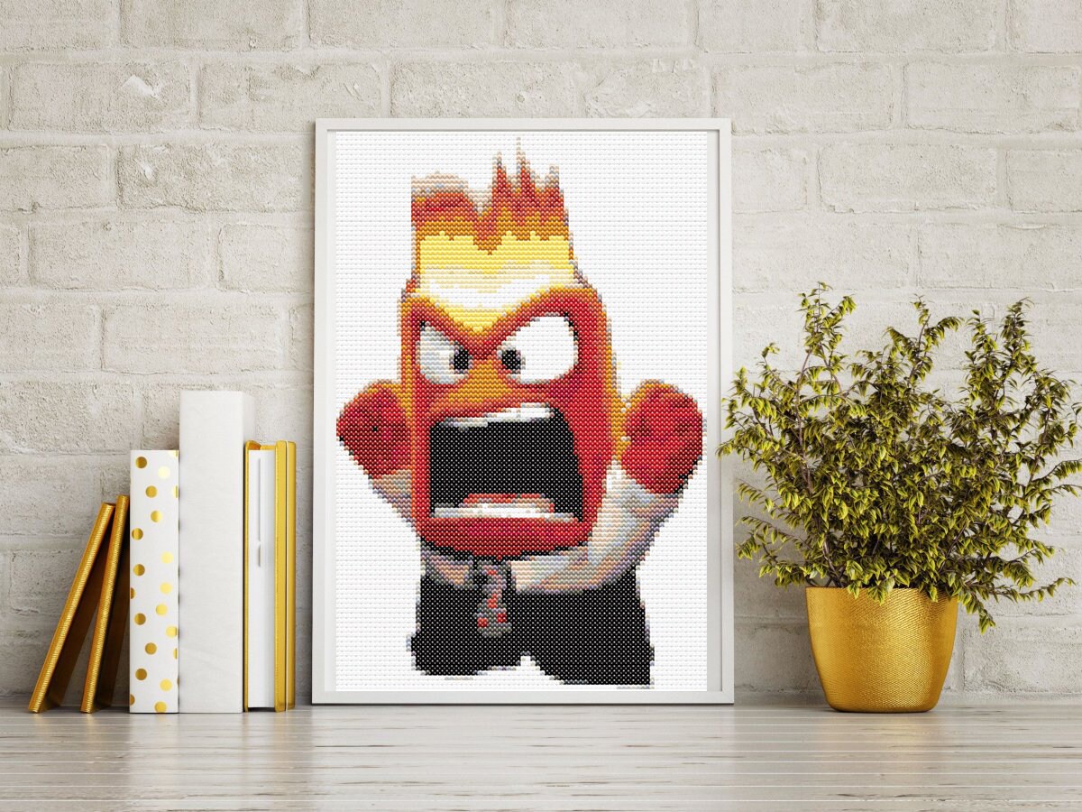 Cross Stitch Pattern Inside Out Embroidery Emotions Joy Sadness Envy ...