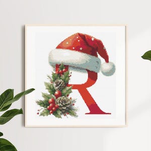 Christmas Alphabet Cross Stitch Pattern Set: Holiday Monogram (PDF ...