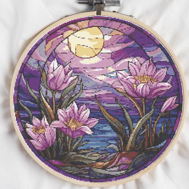 Stained Glass Cross Stitch Pattern - Etsy