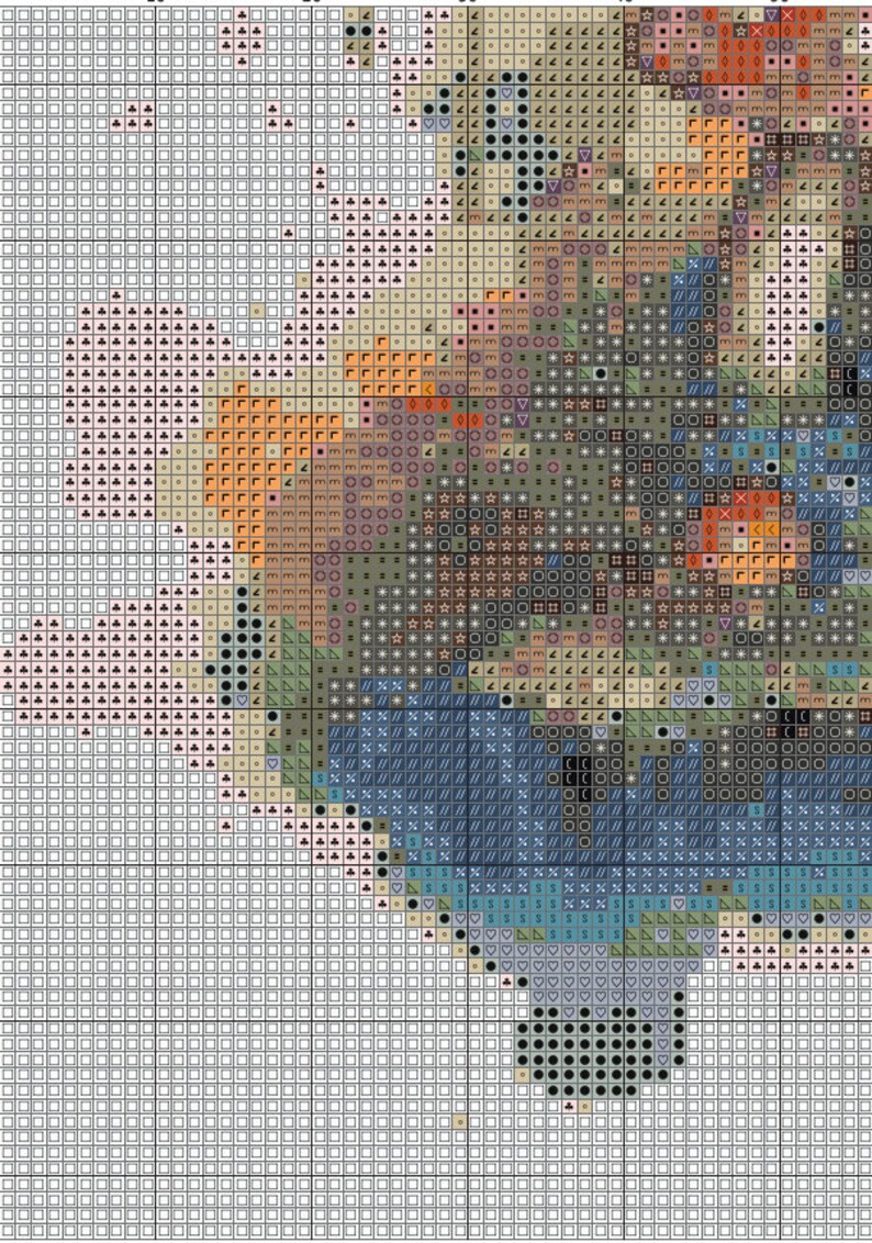 Mushrooms Cross Stitch Patterns Set of 14 Counted Cross Stitch ...