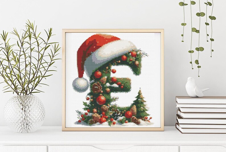 Christmas Alphabet Cross Stitch Pattern Set: Holiday Monogram (PDF ...