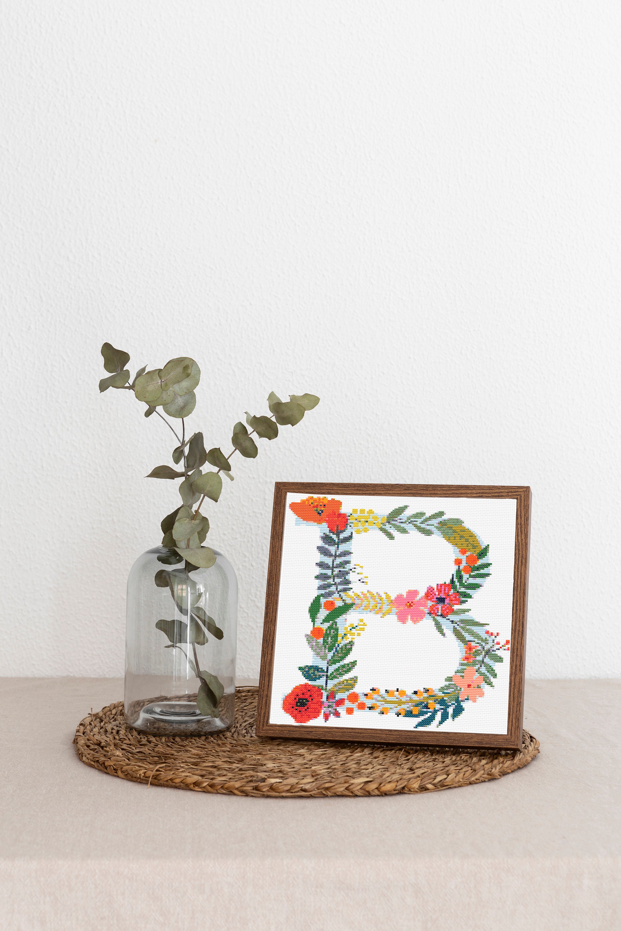 Cross Stitch Alphabet, Cross Stitch Pattern Letter B, Embroidery ...