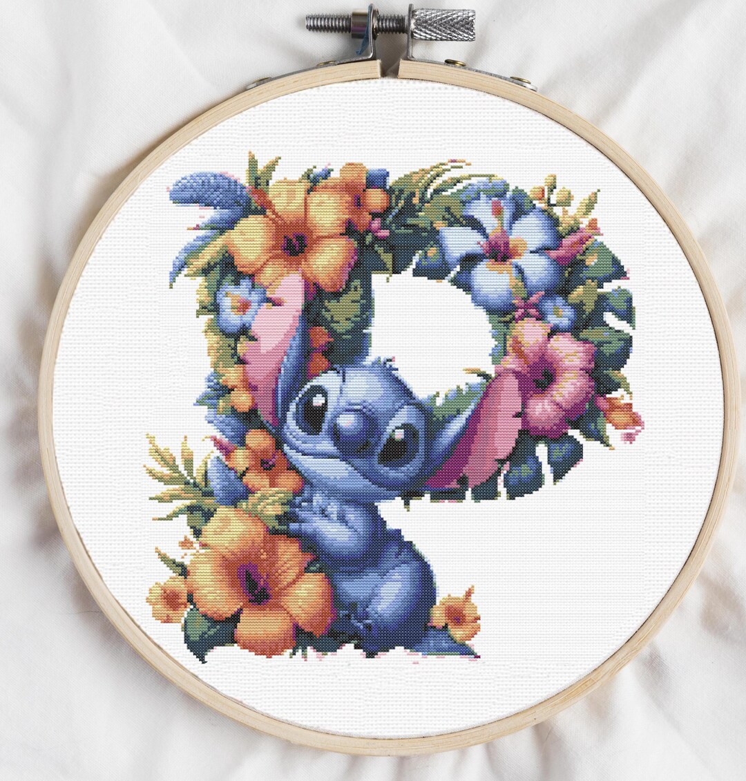 Cross Stitch Pattern Letter P Embroidery File PDF Counted Chart - Etsy